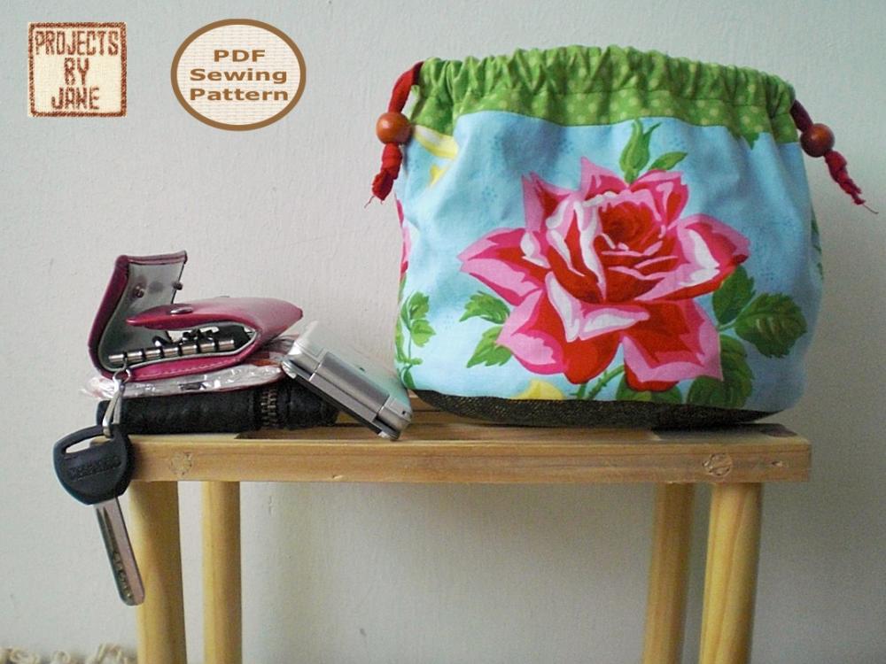 Drawstring Pouch - Pdf Bag Sewing Pattern on Luulla